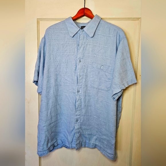Marc Edwards | Shirts | Marc Edwards Xxl Mens Blue Short Sleeved ...